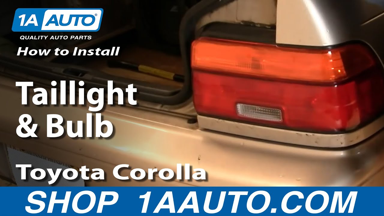 How To Replace Tail Light 93 95 Toyota Corolla Youtube