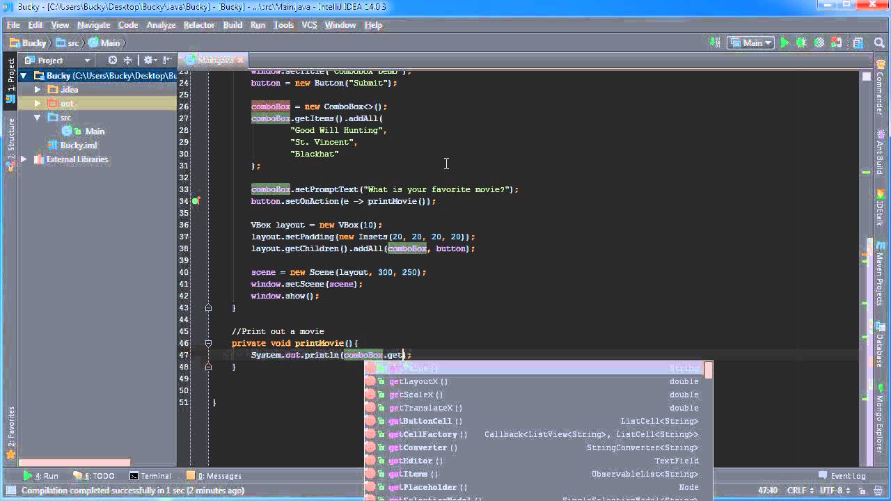 Javafx Java Gui Tutorial 14 Combobox Youtube