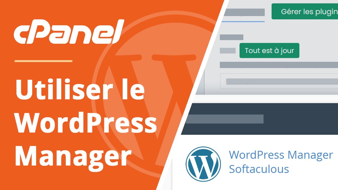 Wordpress Manager By Softaculous Tutoriel Cpanel Youtube