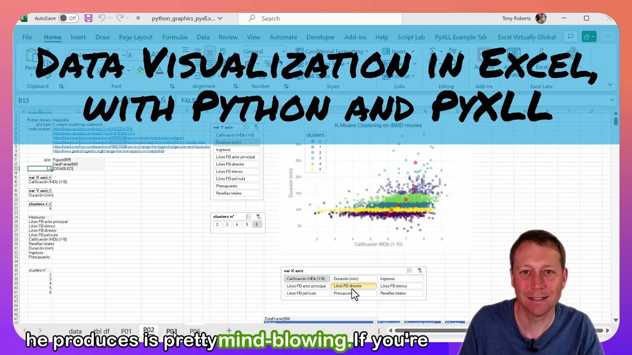 Mind Blowing Interactive Python Data Visualizations In Excel Youtube