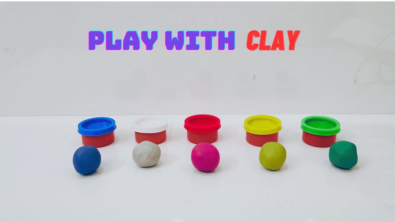 Learn Colors With 5 Color Play Doh Modelling Clay Youtube