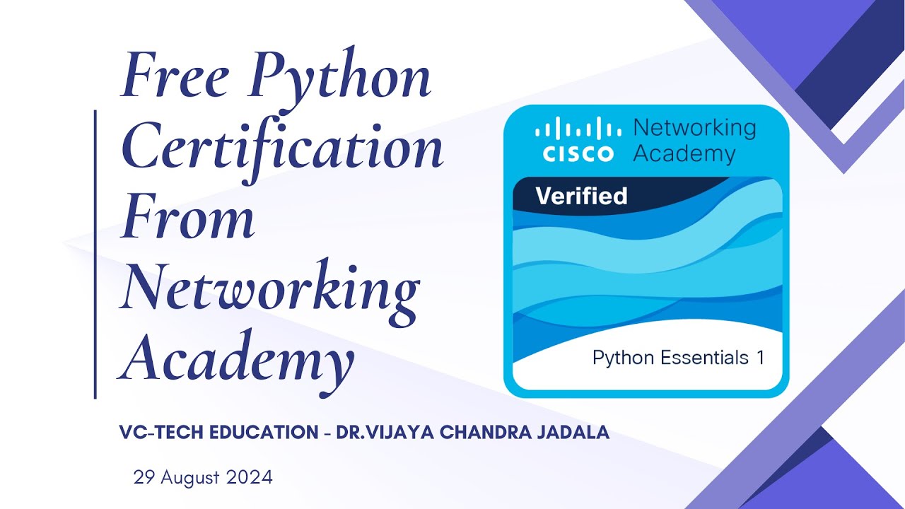 Free Python Certification From Cisco Networking Academy Youtube