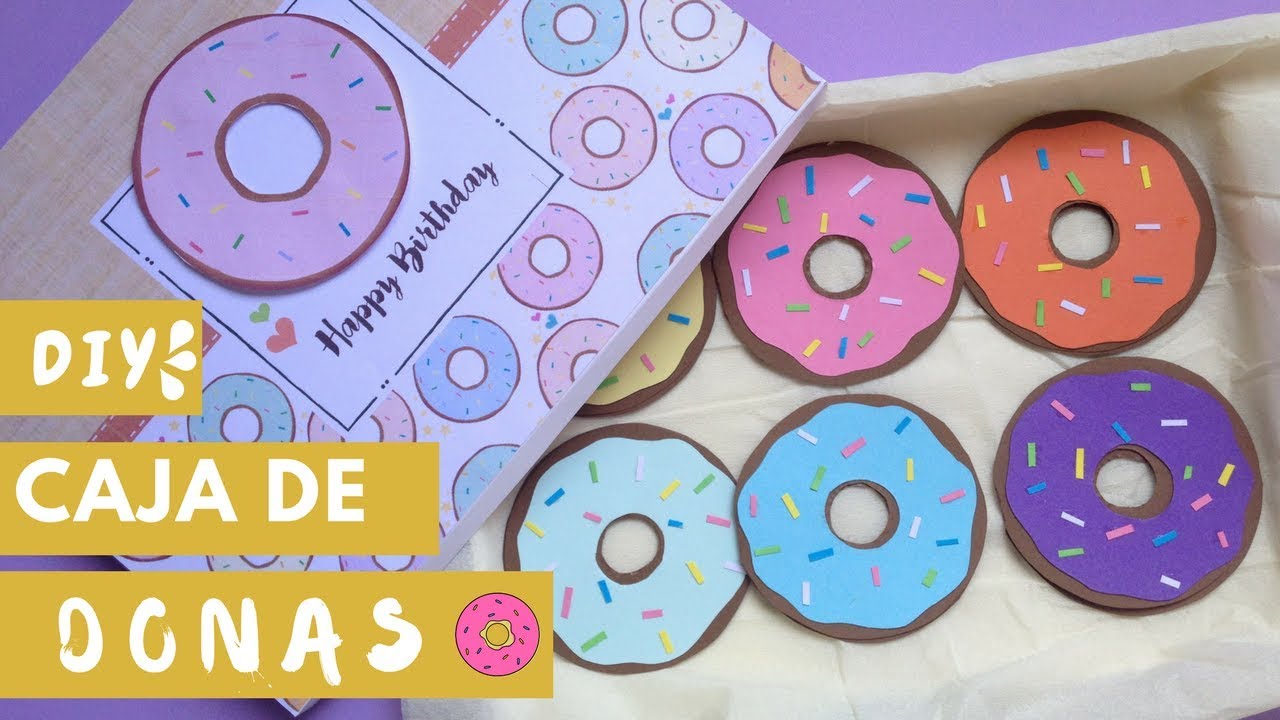 вђўdiyвђў Caja Para Tarjetas De Donas рџќ Box Of Donuts Youtube