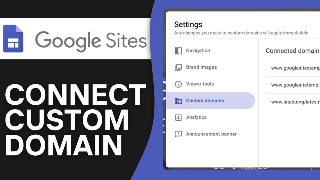 How To Connect Custom Domain To Google Sites Updated Youtube