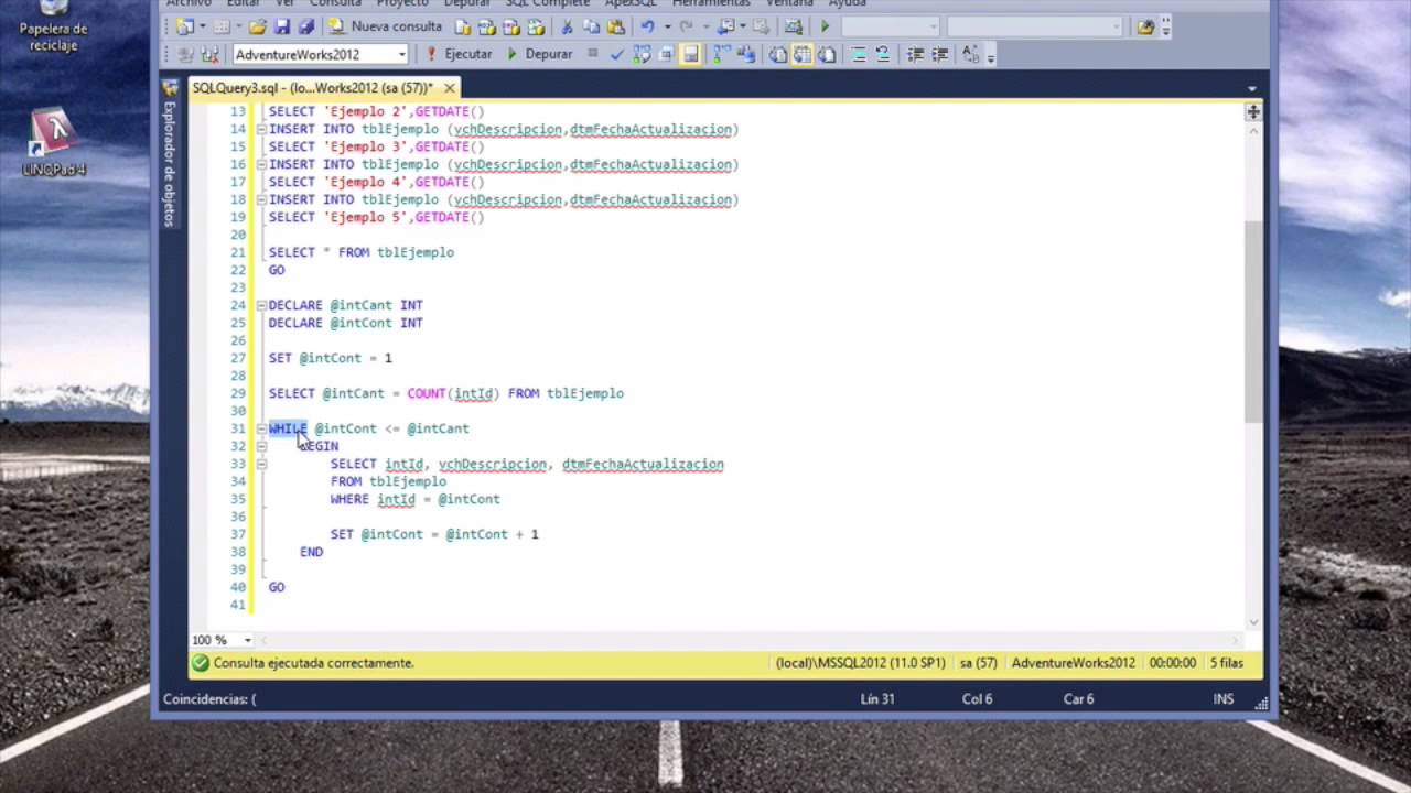 Instrucción While Sql Server Youtube