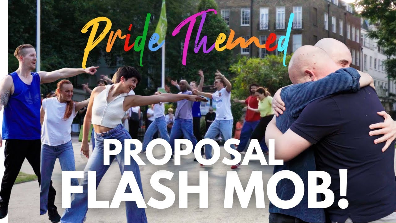 Incredible Flash Mob Proposal Full Of Pride Songs Youtube