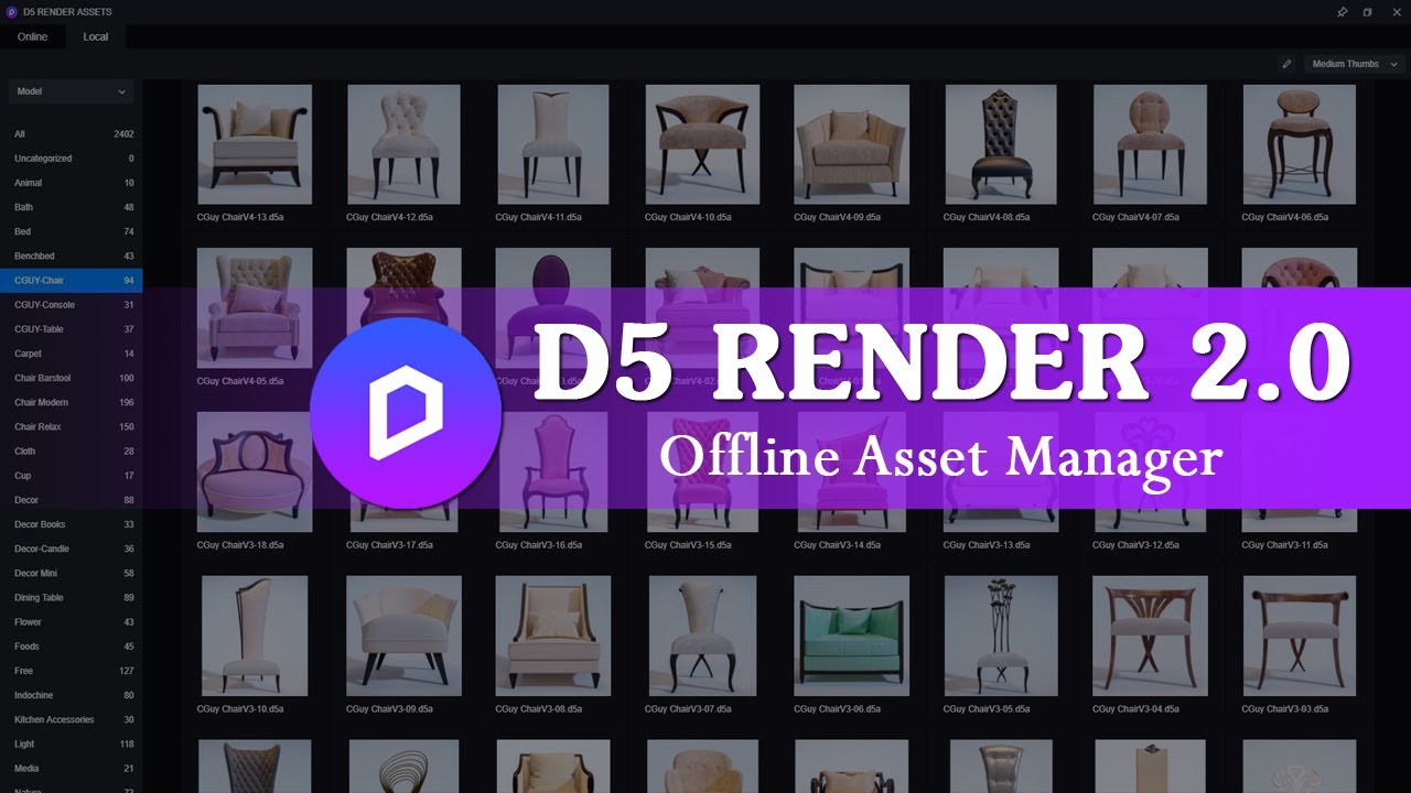 D5 Render 2 0 Offline Assets Manager Visual Channel Youtube
