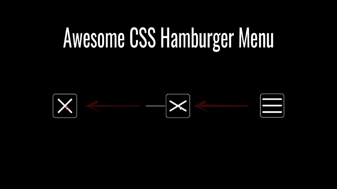 Animated Hamburger Menu Tutorial Using Html And Css Js Effects