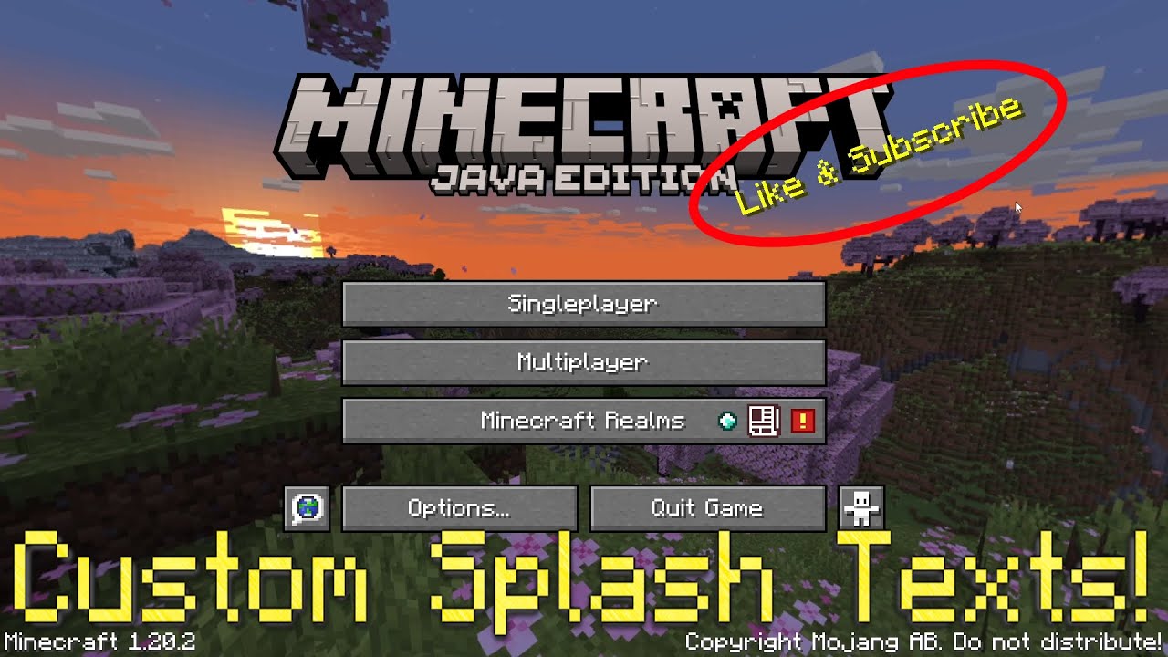 How To Make Custom Splash Texts In Minecraft 1 20 Tutorial Youtube
