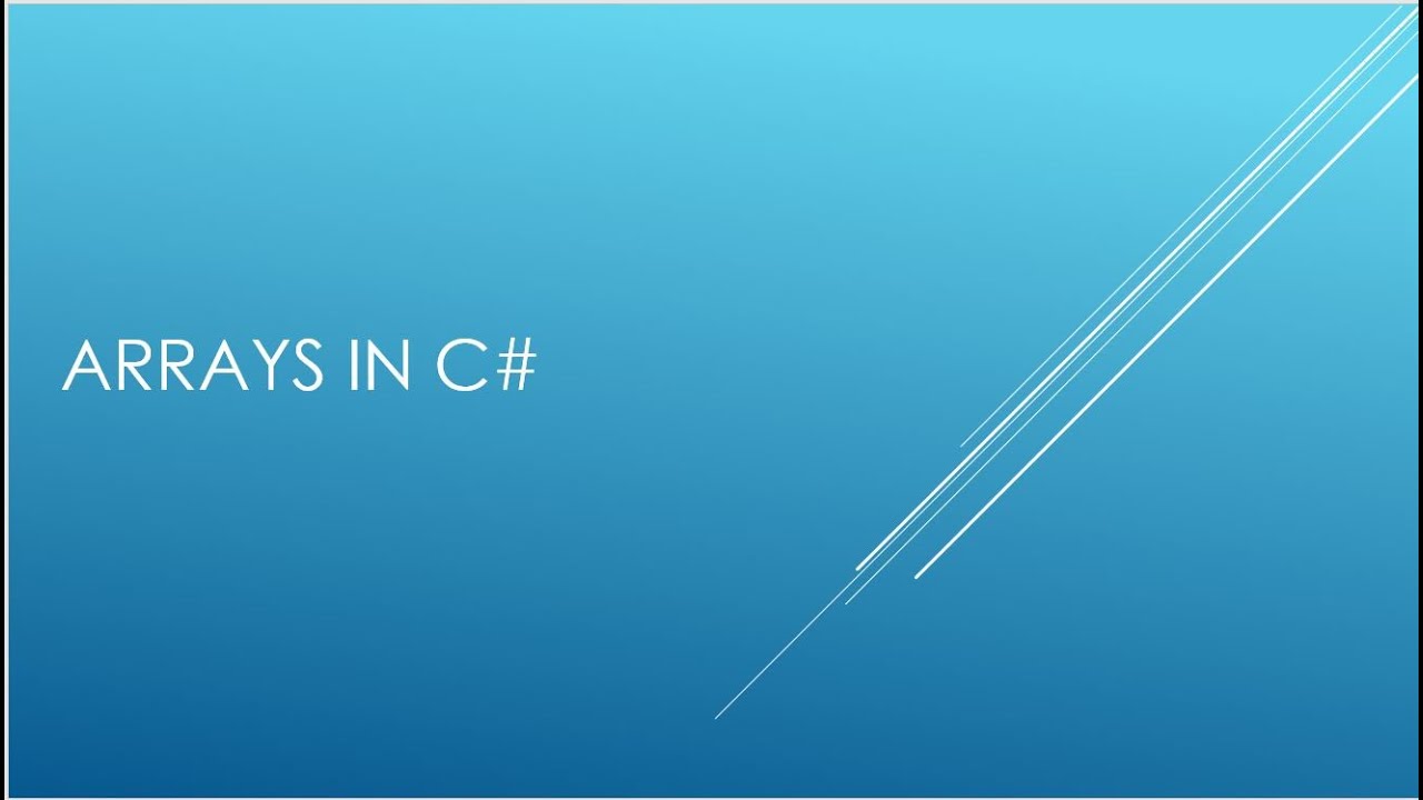 Arrays Youtube