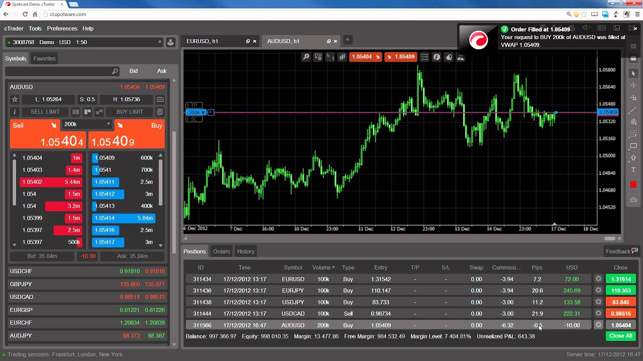 Ctrader Web Quicktrade Youtube