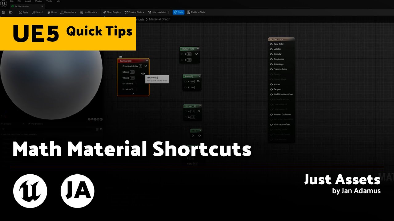 Ue Quicktip Math Material Shortcuts Youtube
