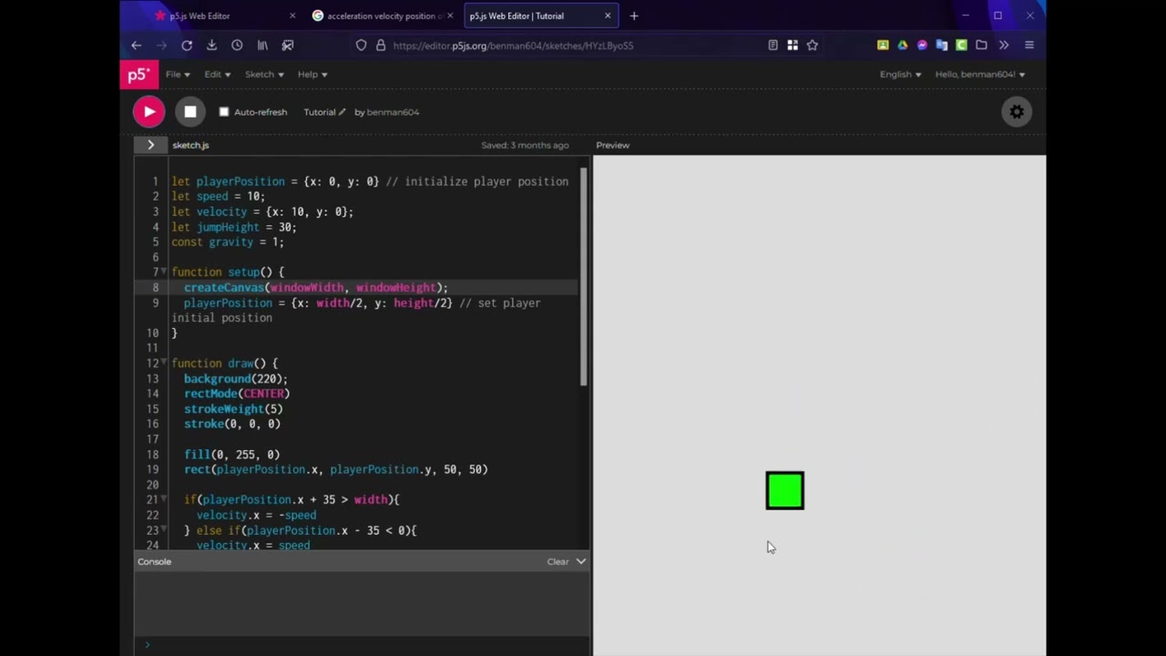 Bouncing Object Physics Simulation With P5 Js Learn With Code Youtube