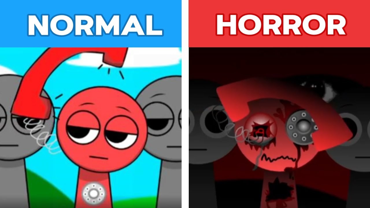 Normal Vs Horror Version Of Sprunki Lunacy Incredibox Sprunki 4 Sprunki ...