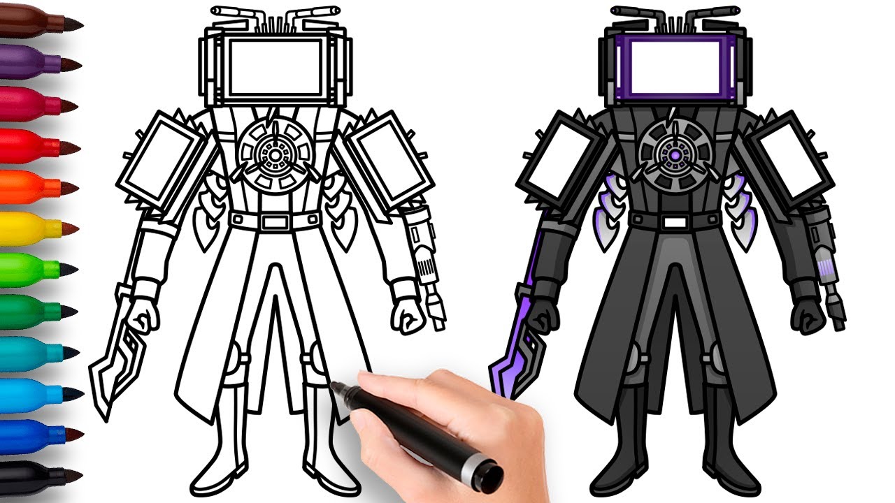 Como Dibujar A New Titan Tv Man Upgraded Skibidi Toilet Multiverse