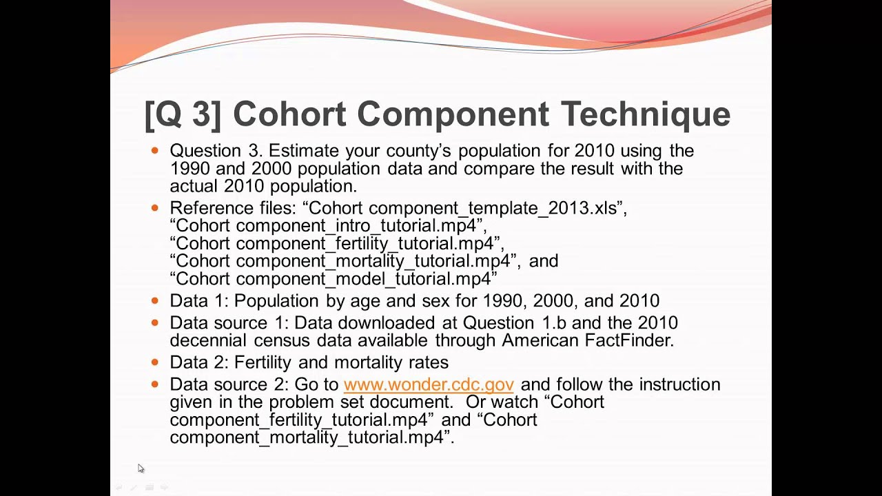 Cohort Component Intro Tutorial Youtube