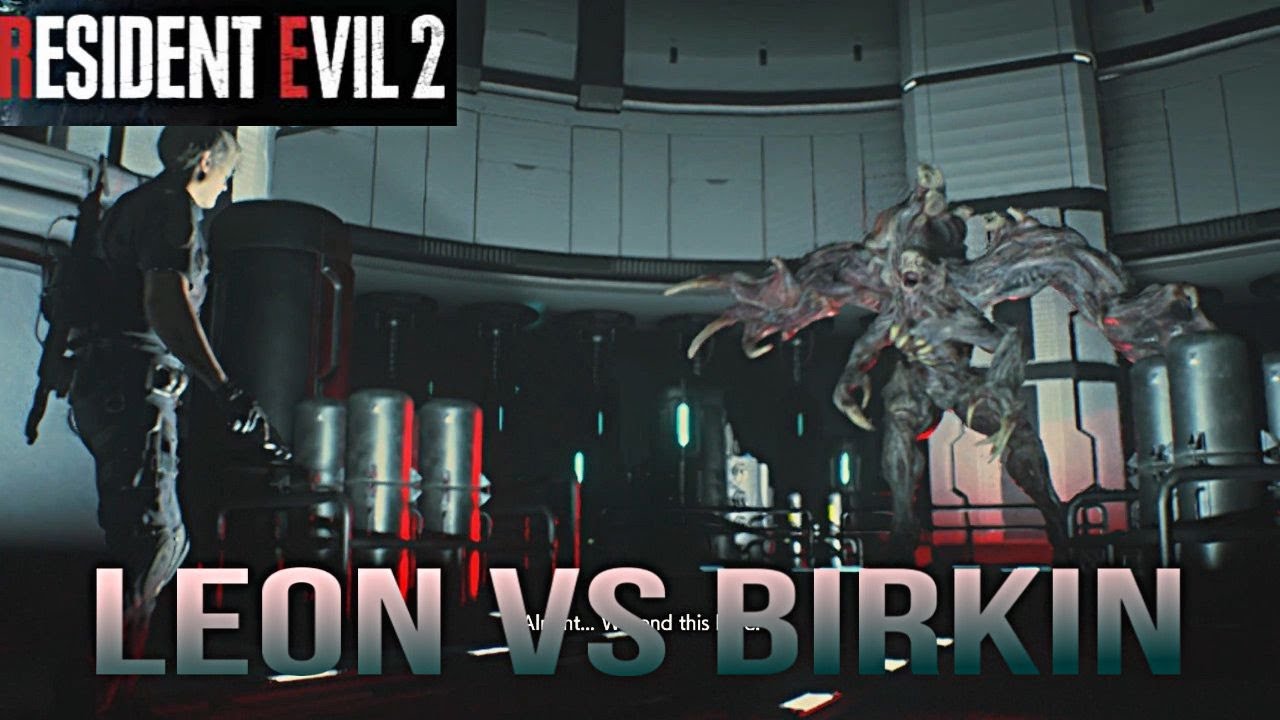 Leon Vs Birkin Final Form Full Boss Fight Resident Evil 2 Remake Youtube