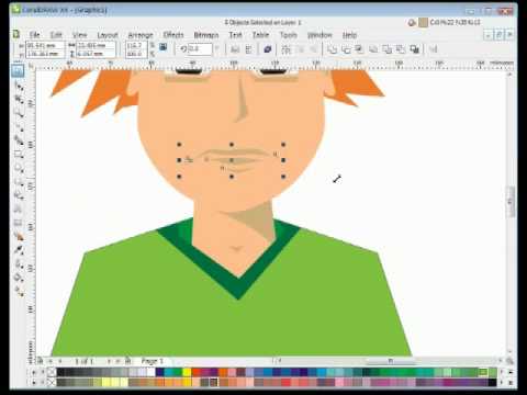 03 Corel Draw Tutorial Making A Cartoon Character With Vector Art