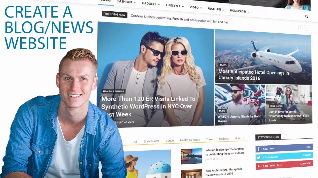 How To Create A Blog Website Wordpress Tutorial Youtube
