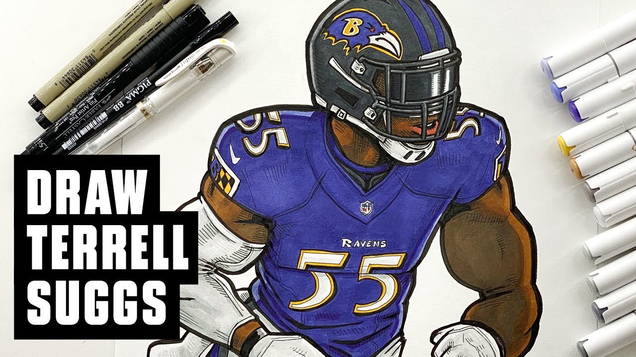 Drawing Terrell Suggs In Marvel Style Youtube