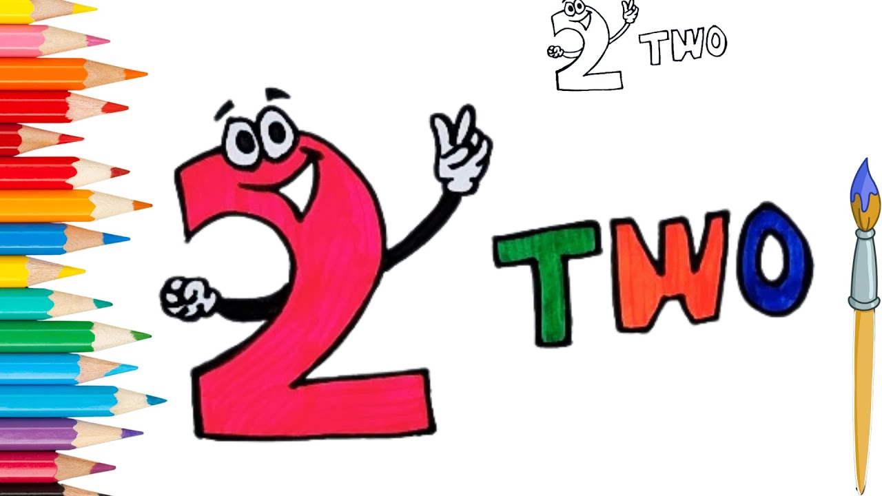 How To Draw Cartoon Number 2