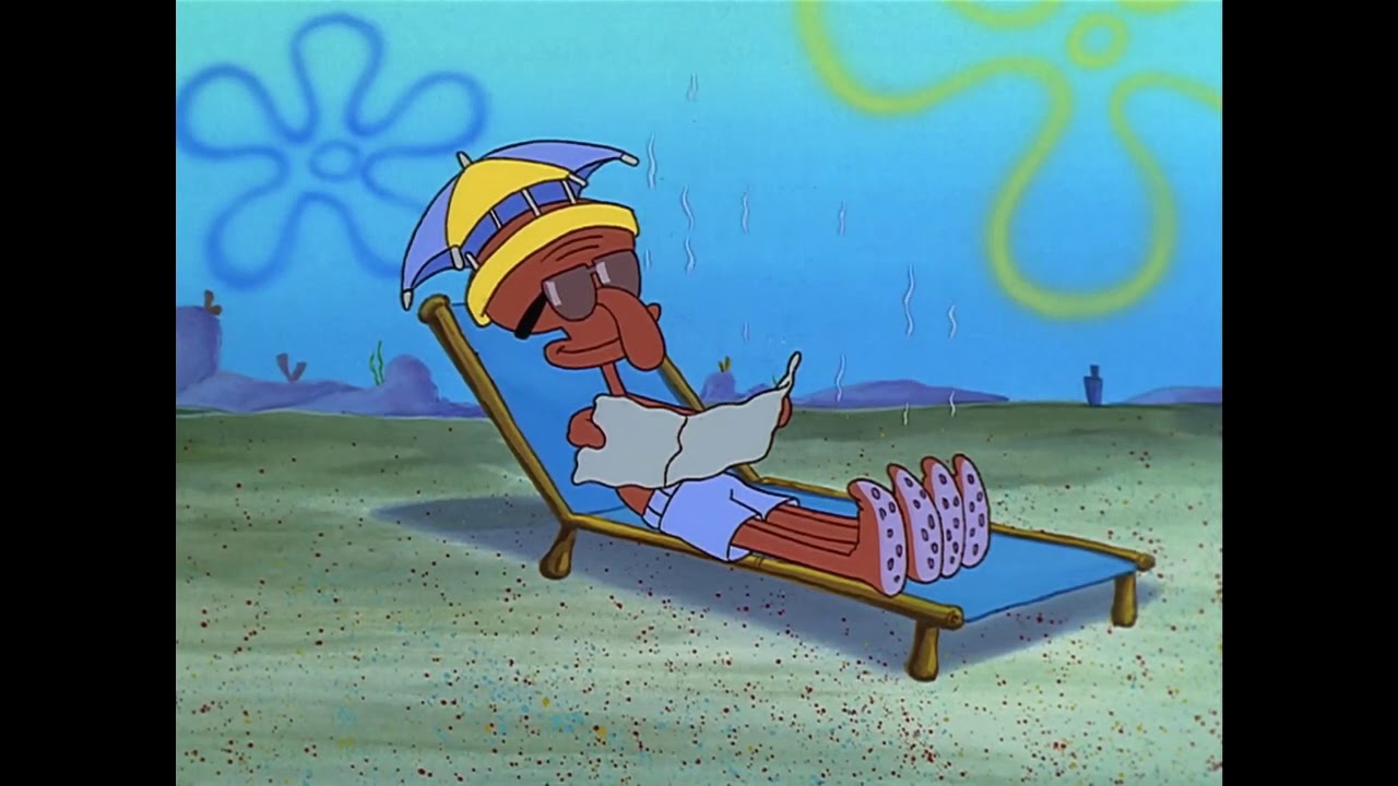Squidward Getting A Tan For 10 Hours Youtube