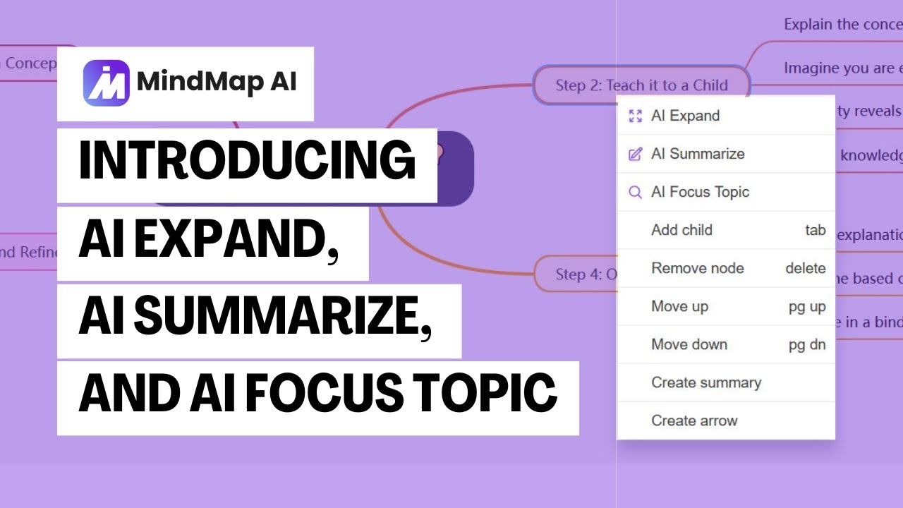 New Features Of Mind Map Ai Ai Expand Ai Summarize And Ai Focus