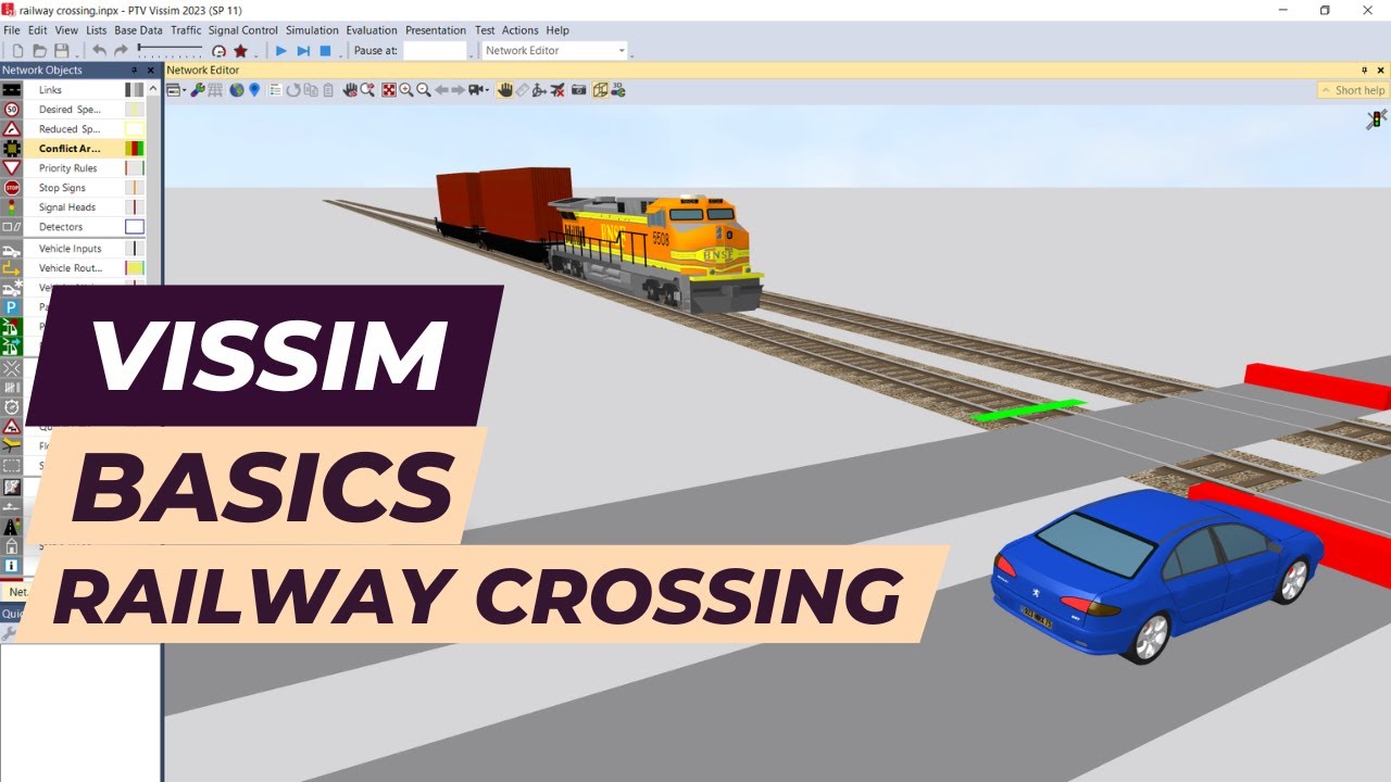 Vissim Tutorial Railway Crossing Youtube