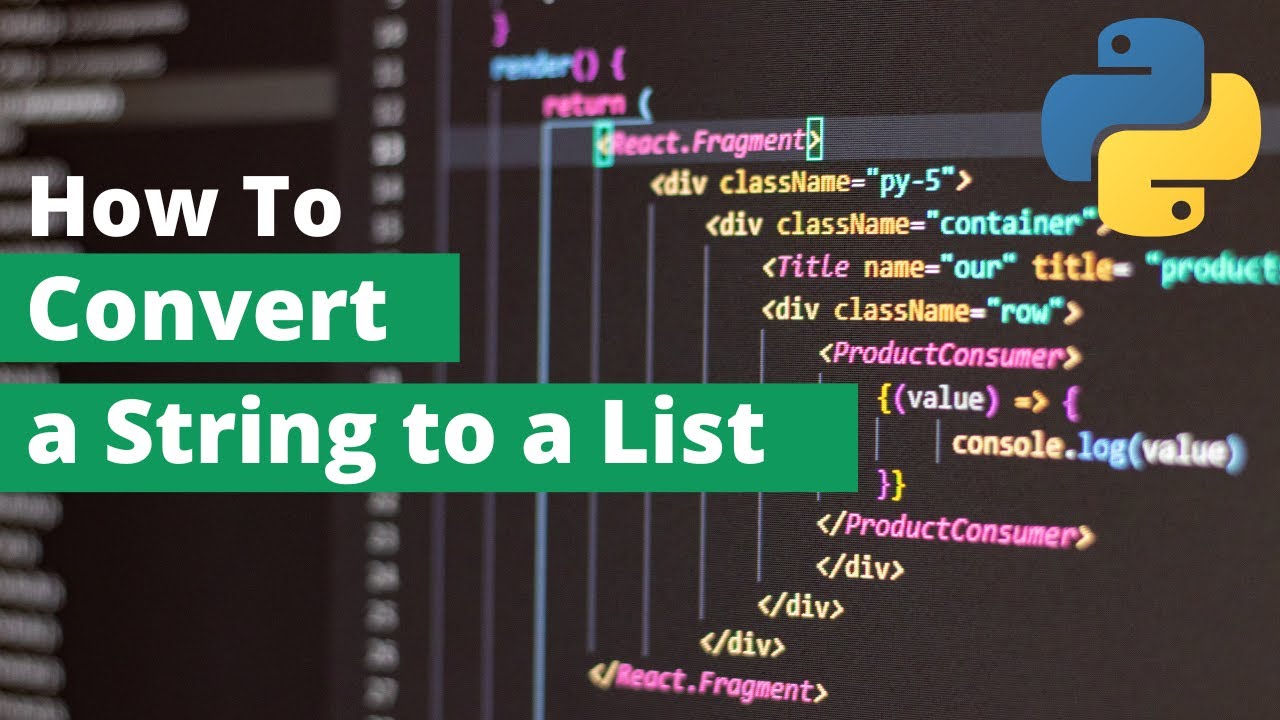How To Convert String To List Python Youtube