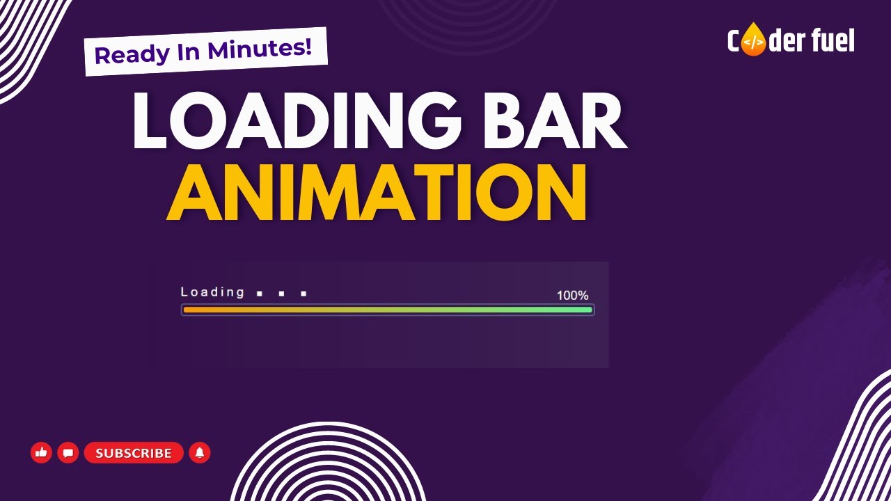 Loading Bar Animation Html Css Javascript Youtube