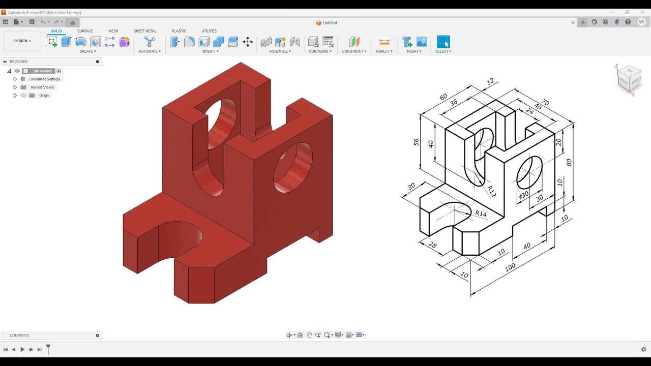 Fusion360 Part Modeling Tutorial 222 Design 3dmodeling