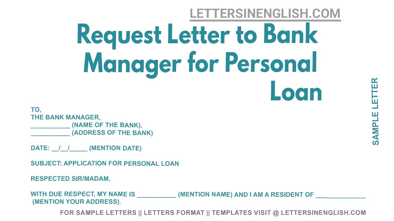 Personal Loan Letter Format