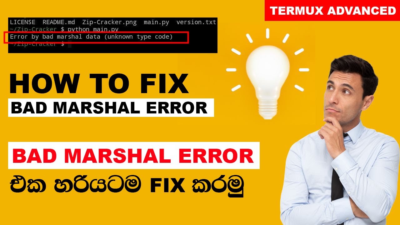 Python Bad Marshal Error 100 Fix Termux Advanced Tutorial Sl