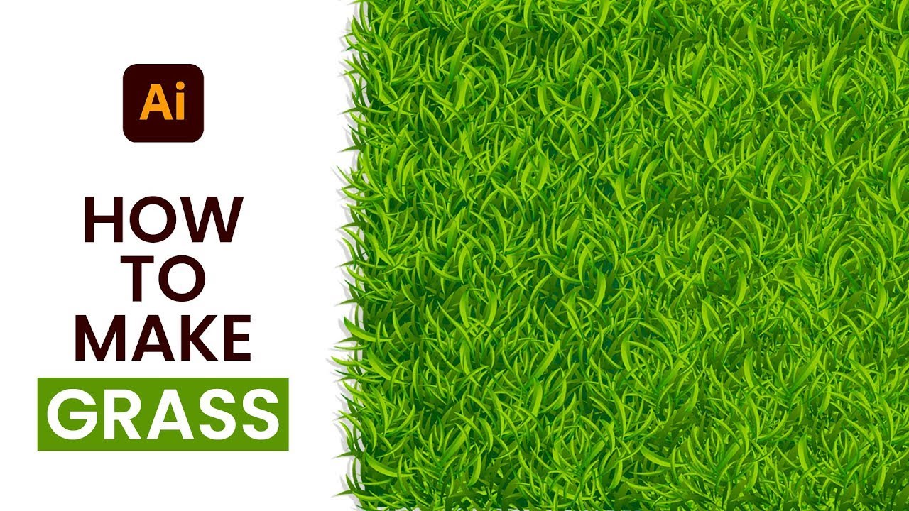 How To Make Grass In Illustrator Adobe Illustrator Tutorial Youtube