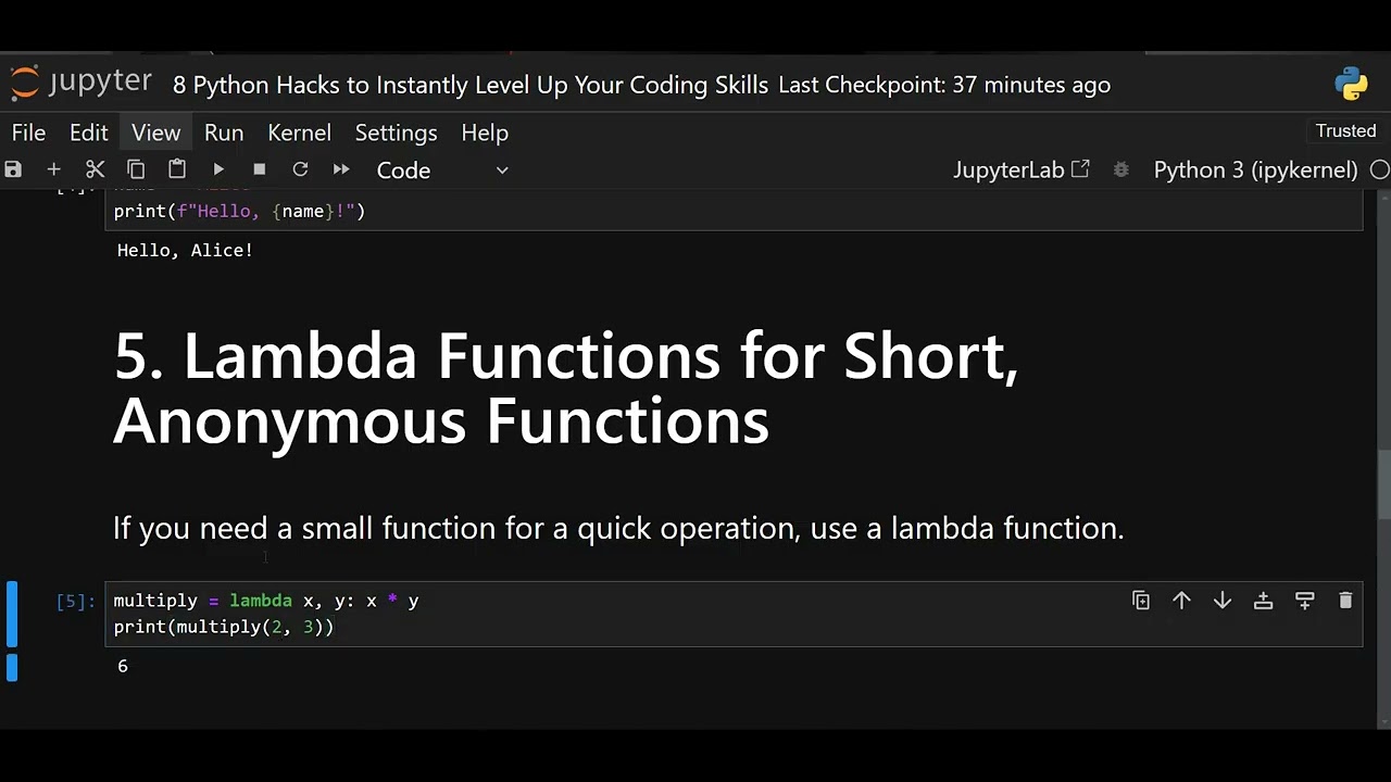 8 Python Hacks To Level Up Python Coding Skills Youtube