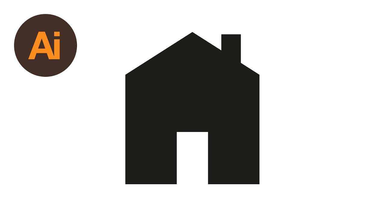 Learn How To Draw A Home Icon In Adobe Illustrator Dansky Youtube