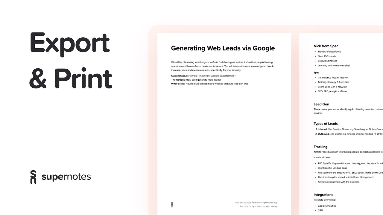 Supernotes Export Print Pdf And Markdown Youtube