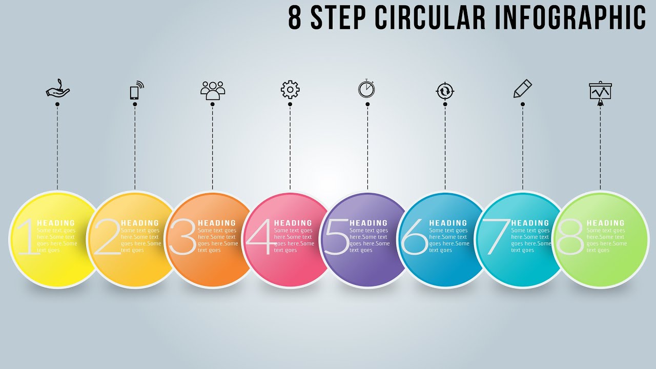 Illustrator Tutorial Round Infographic 7 Circle Infographic