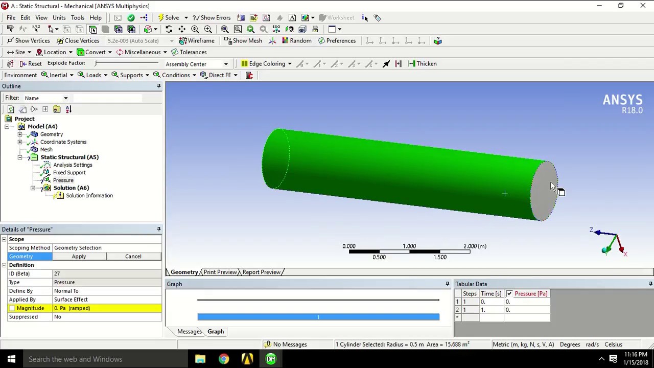Ansys Beginners Tutorial Static Structural Youtube