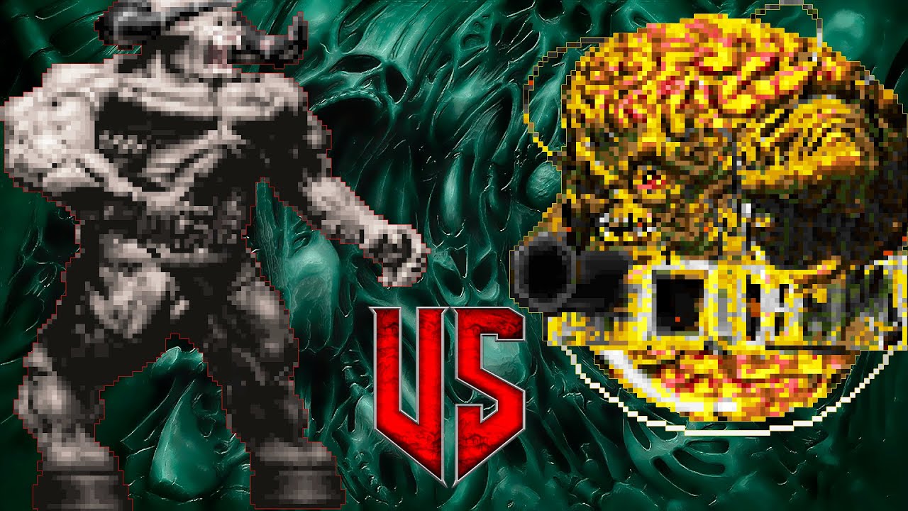 Gray Cyberdemon Vs Yellow Mastermind Colorful Hell Doom Boss