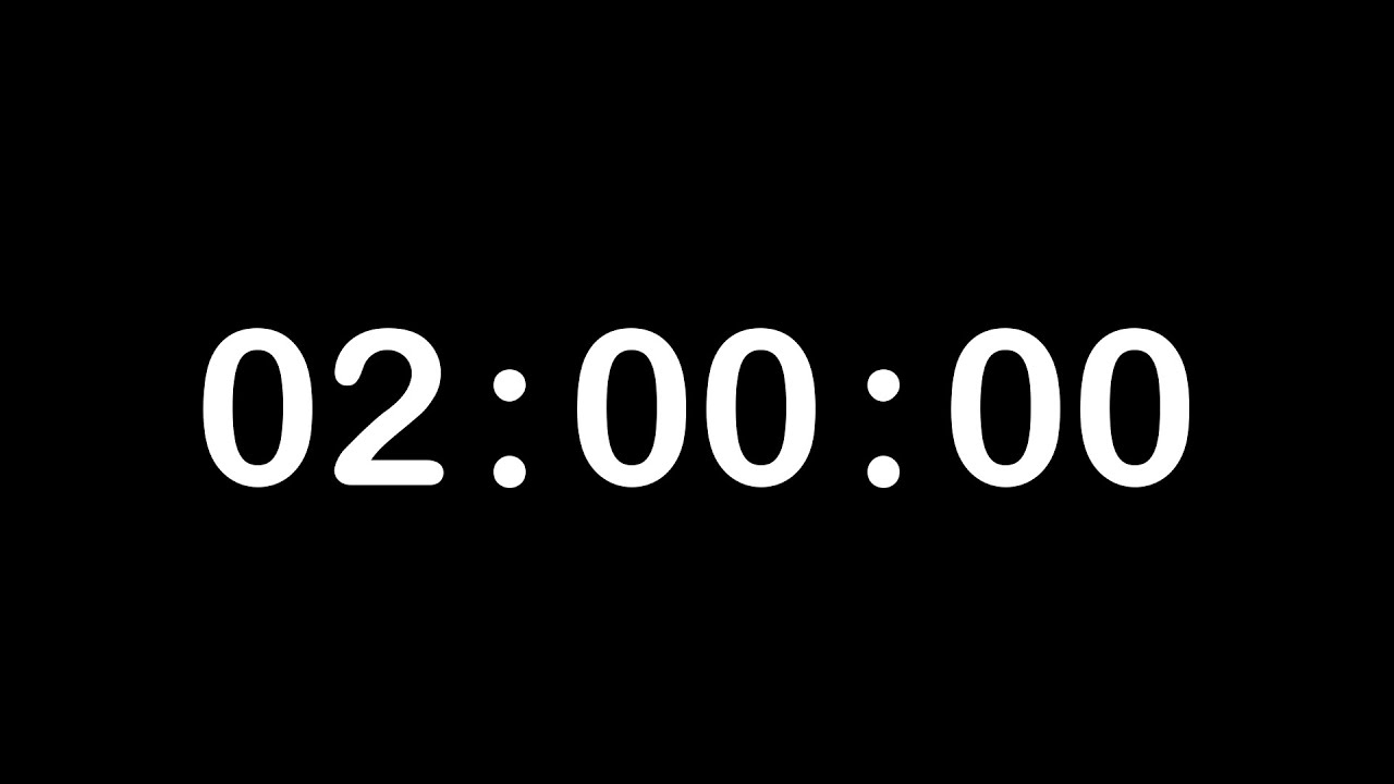2 Hour Timer 120 Minute Countdown Timer Alarm Full Hd 1080 Youtube
