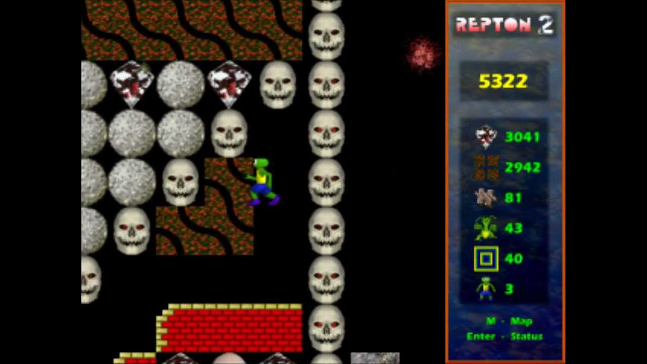 Repton 2 Caverns Walkthrough Part 5 Youtube