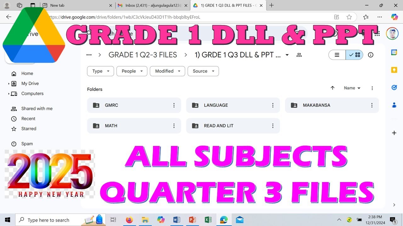 Free Grade 1 All Subjects Dll And Ppt 3rd Quarter Matatag Files Ii