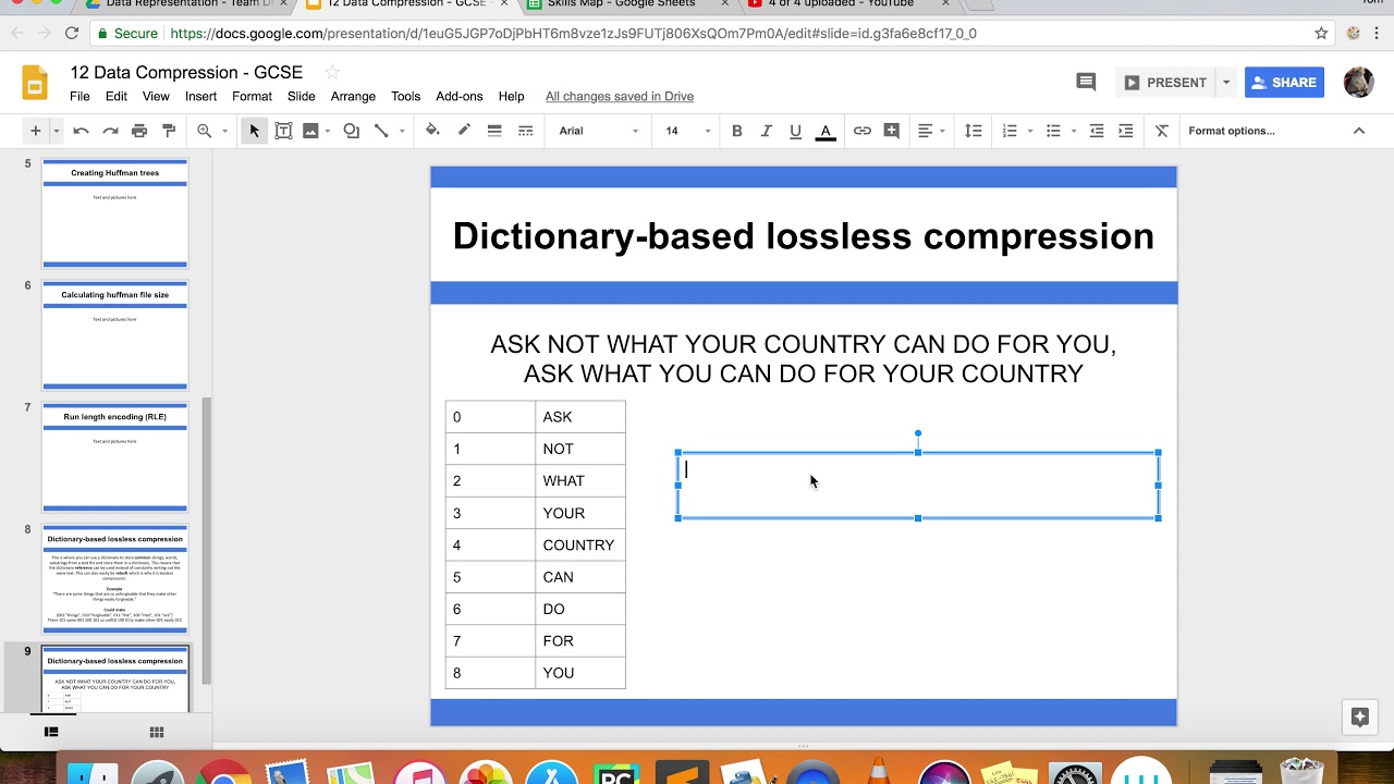 Data Representation Compression Dictionary Based Lossless