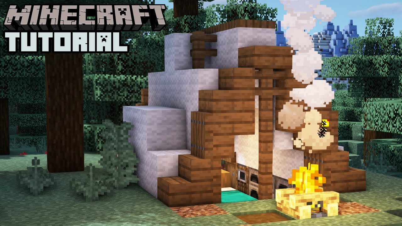 Minecraft Simple Tent Tutorial How To Build Youtube
