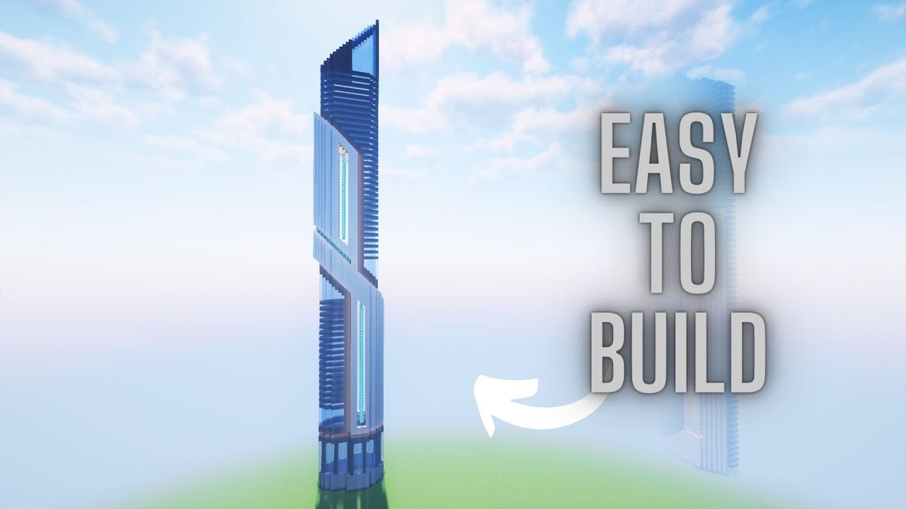 Minecraft Futuristic Cyberpunk Skyscraper Tutorial Youtube