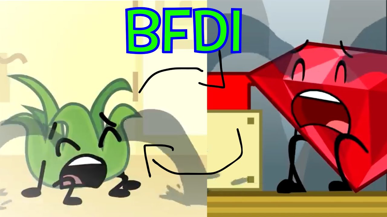 Bfdi Ruby And Grassy S Crying Switched Youtube