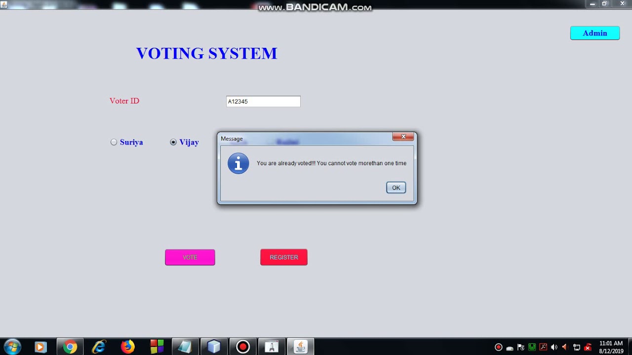 Voting System Using Java Swing Youtube