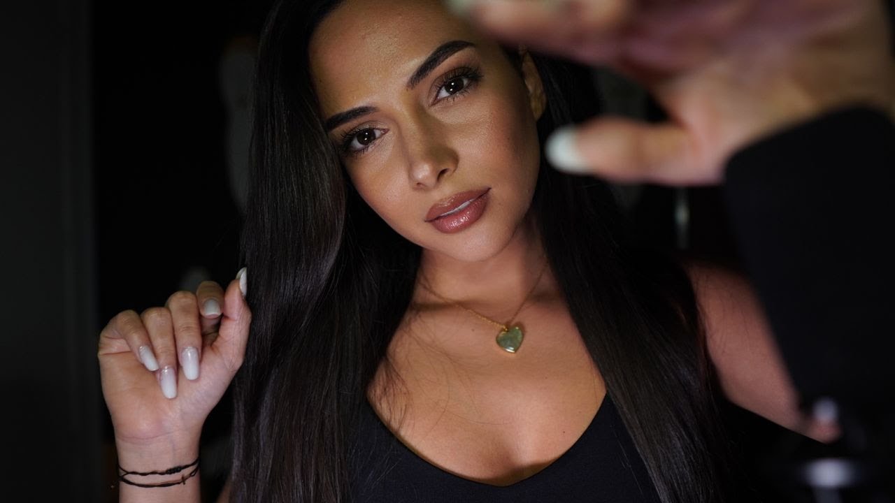 Asmr Face Touching Hand Movements Up Close Whispers Youtube
